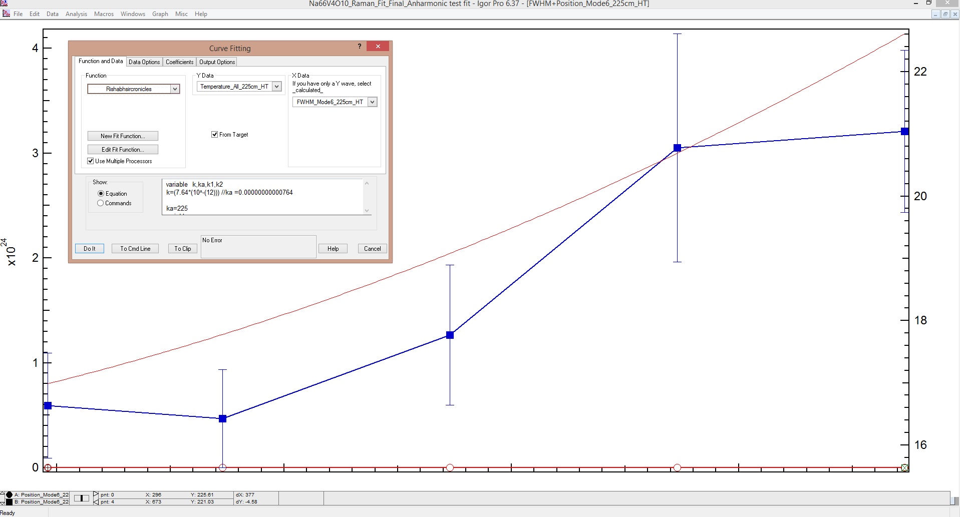 matrix error in wave fitting? | Igor Pro by WaveMetrics