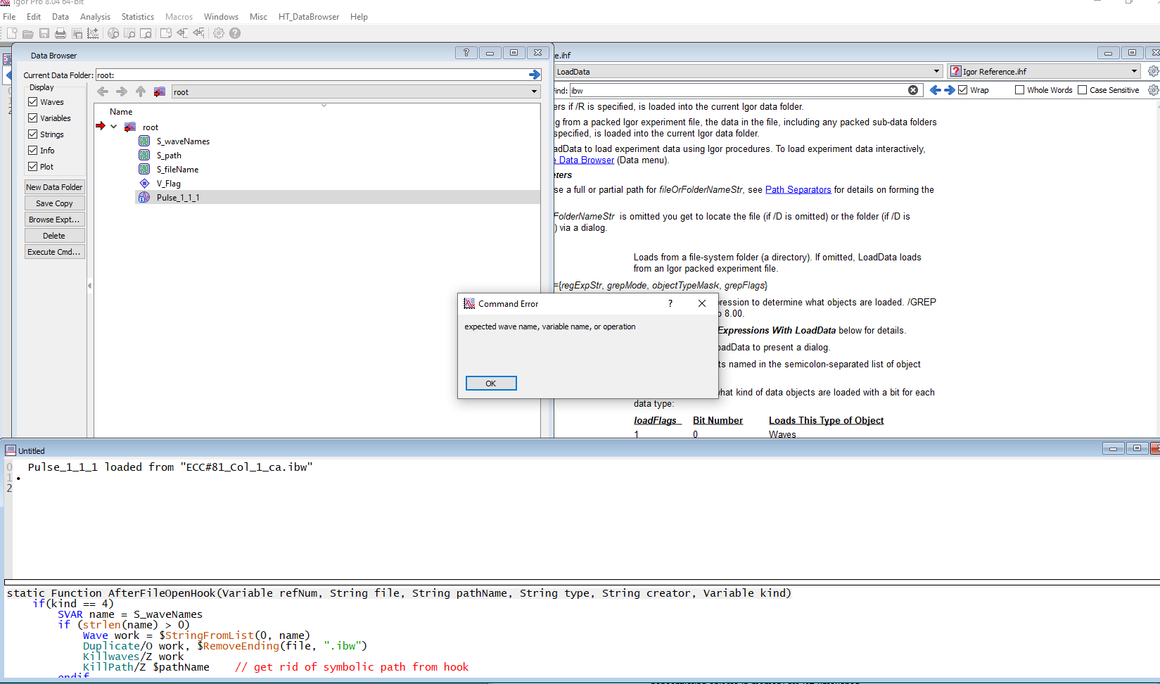ibw files import | Igor Pro by WaveMetrics