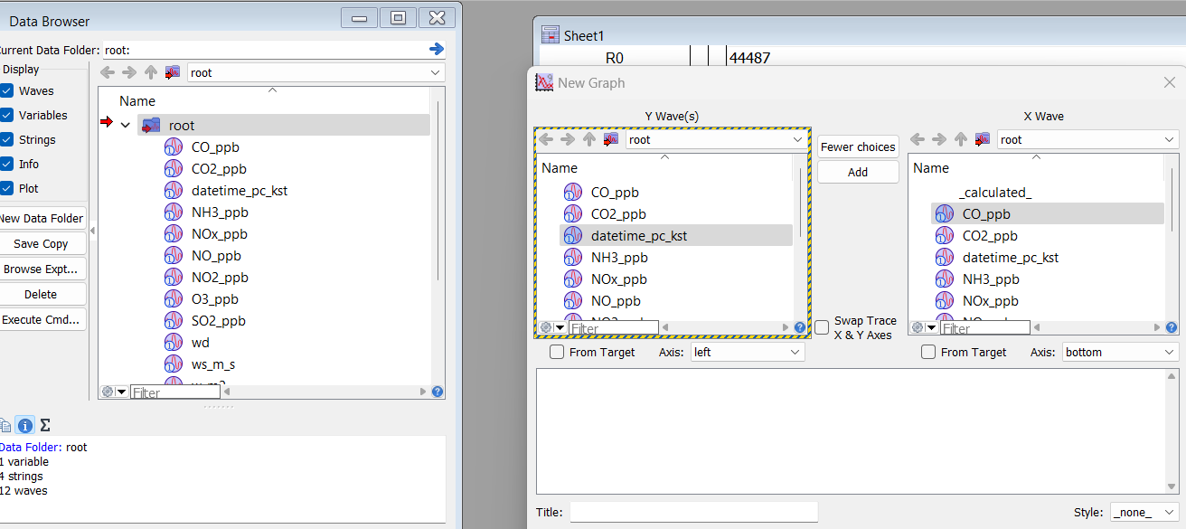 Loading data from excel | Igor Pro by WaveMetrics