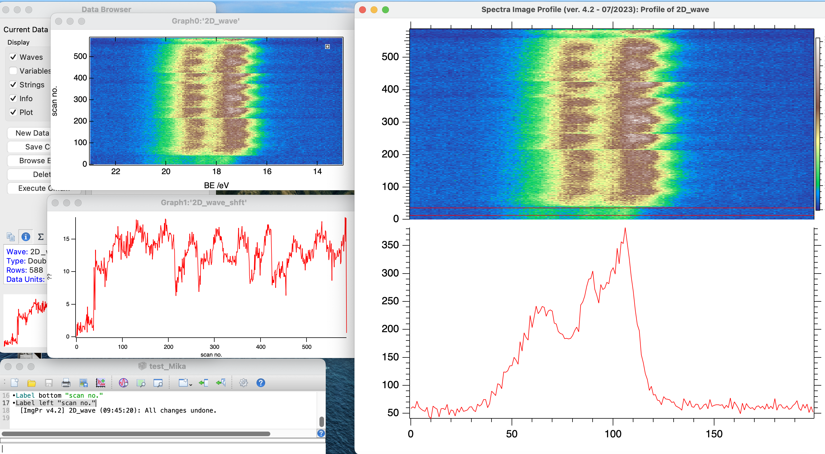Spectra Image Profile - Create profiles from, normalize and edit 2D ...