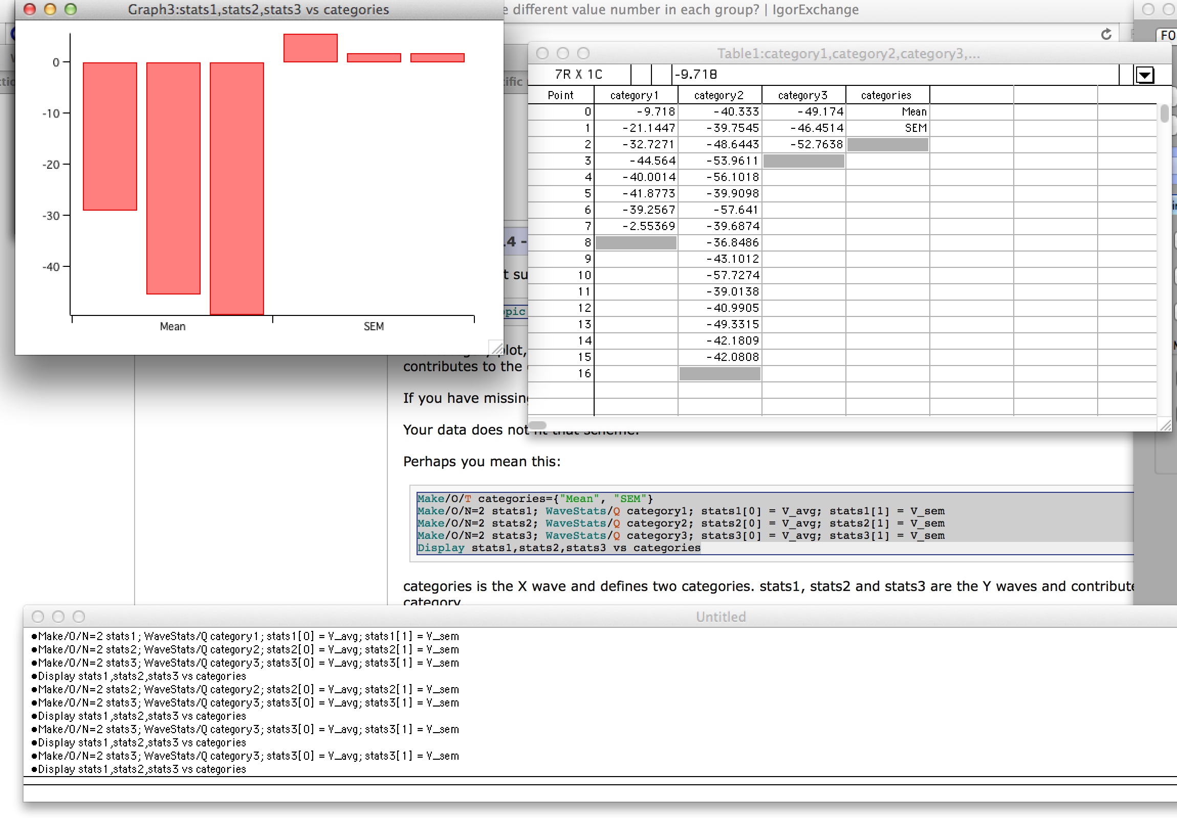 how to do category plot when I have different value number in each group?