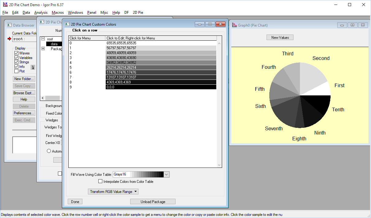 How to save pattern in 2D pie chart?
