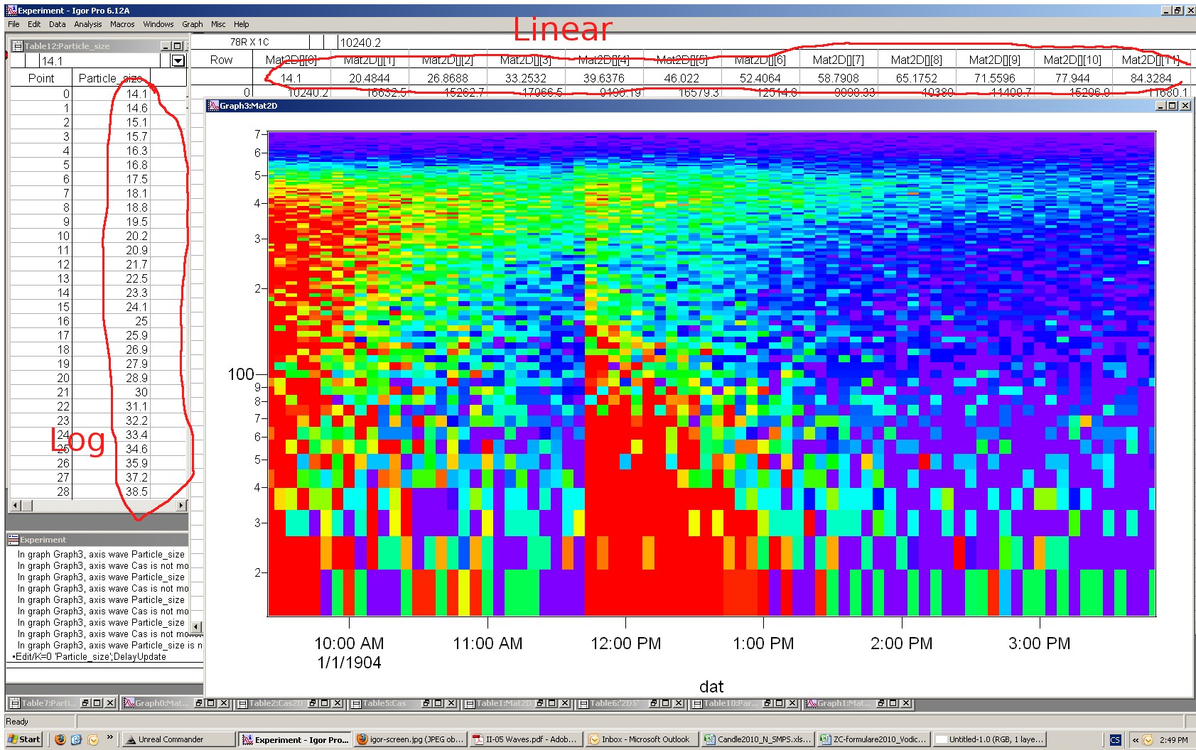 Scaling of Image plot (2D wave) from 1D wave