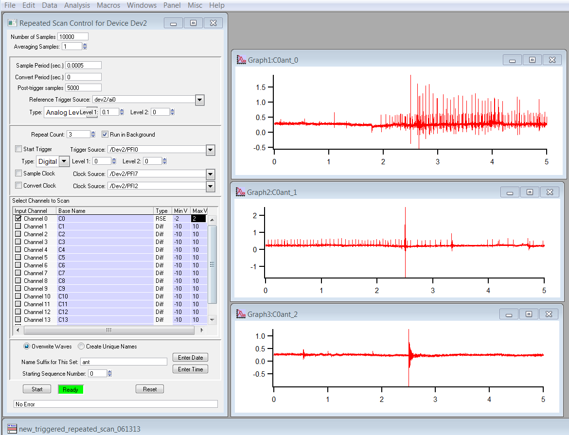 pre-triggered scanning