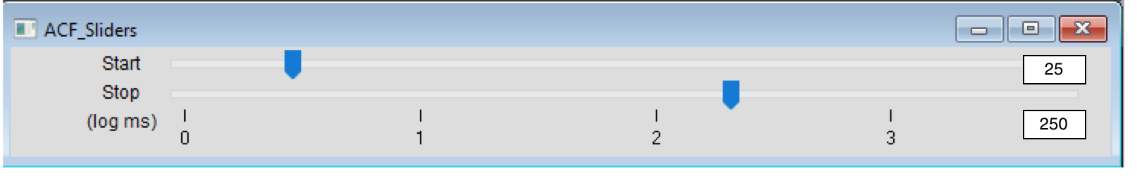 Logarithmic scale on slider