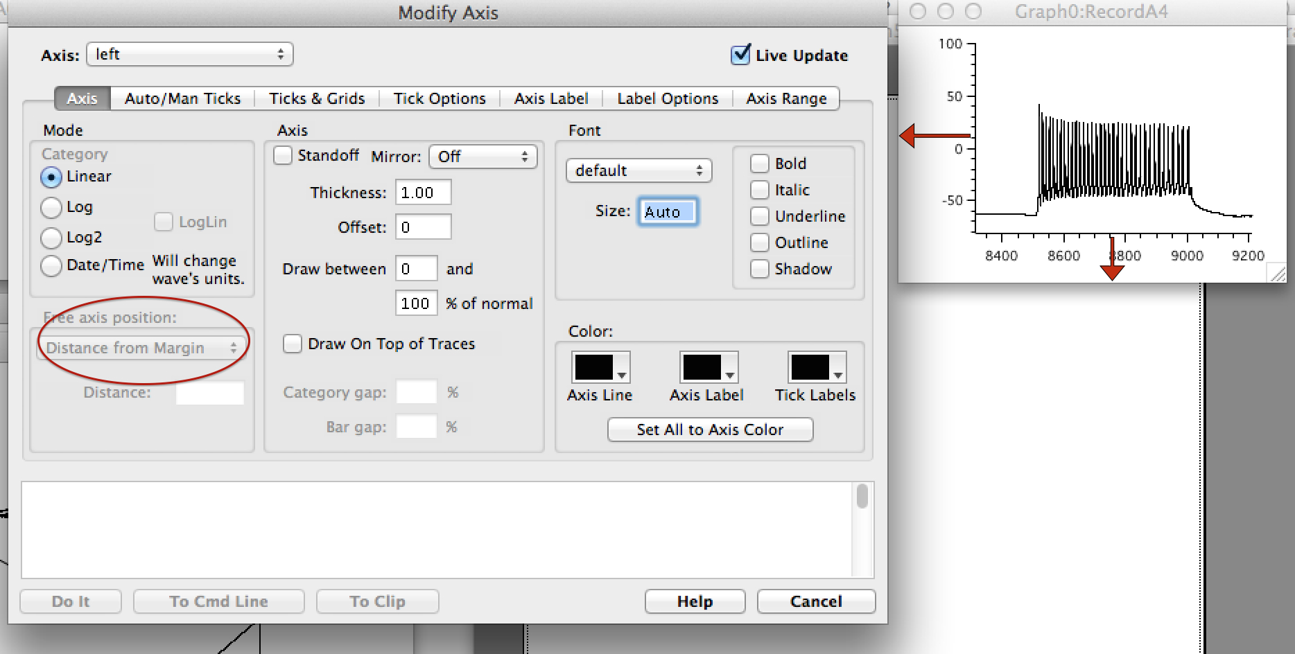 in the graph, how to align the plot edge to the graphs edge?
