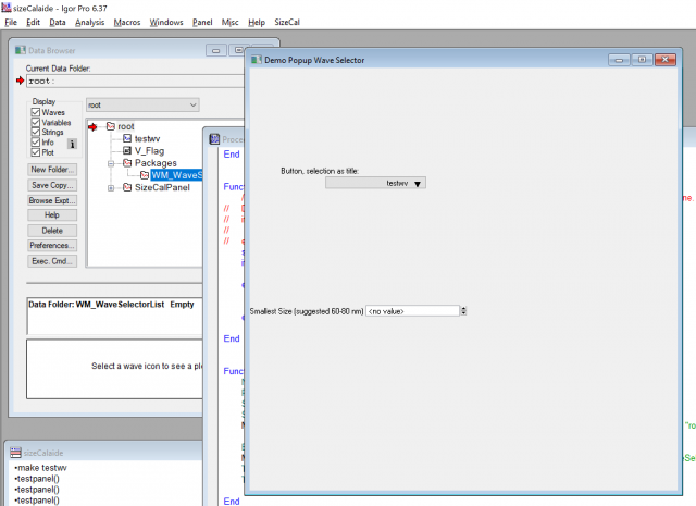 SetVar waveselector popup not working? SetVar waveselector popup not working?