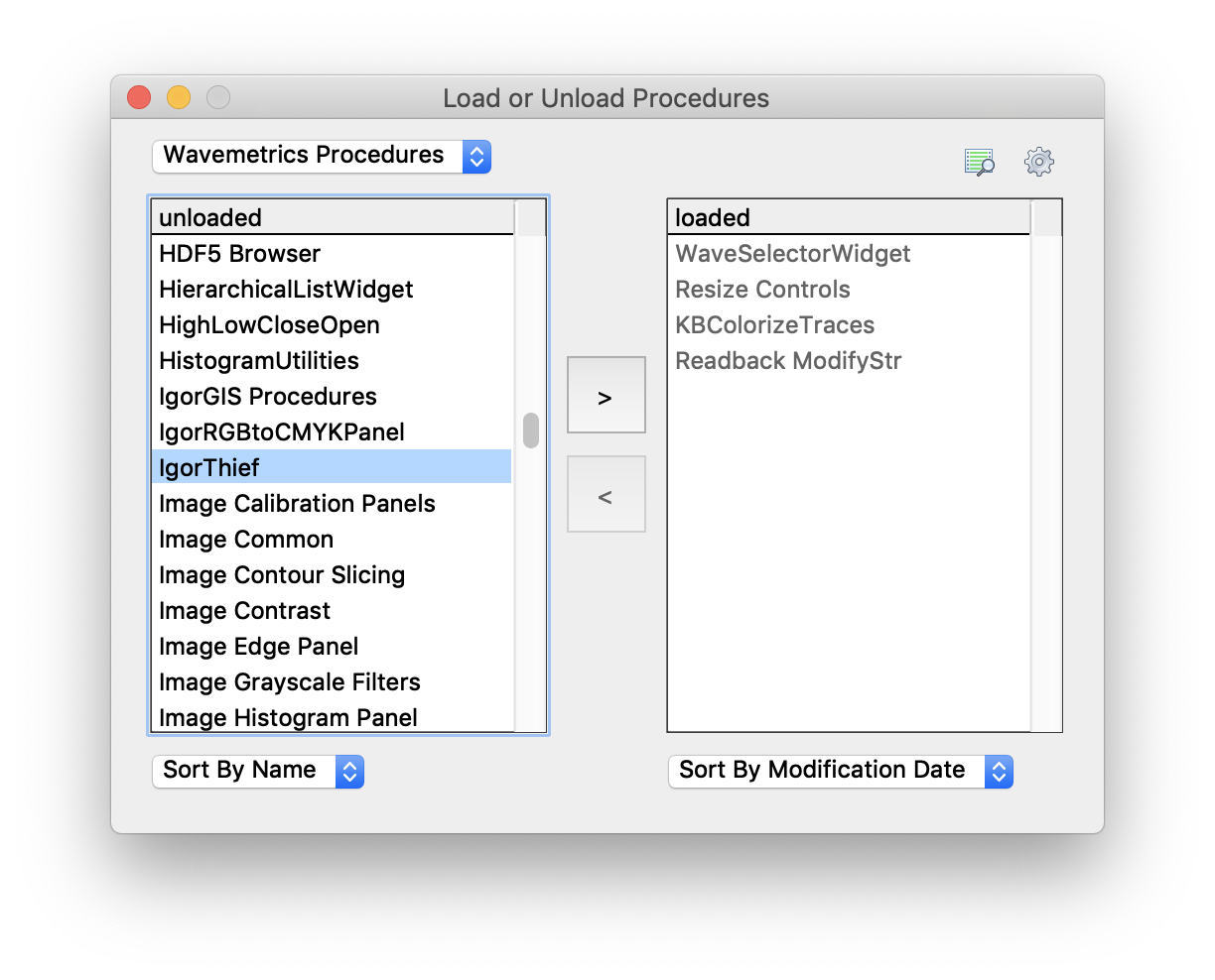 Procedure Loader | Igor Pro by WaveMetrics